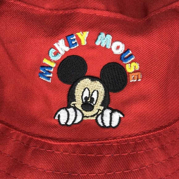 Disney | Accessories | Disney Kids Red Micket Mouse Bucket Hat Osfm New ...